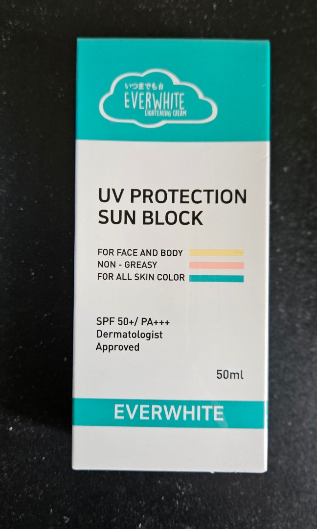Everwhite UV Protection Sunblock SPF 50 WITH 1 FREE BIC PENS 8IN1 PACK ...