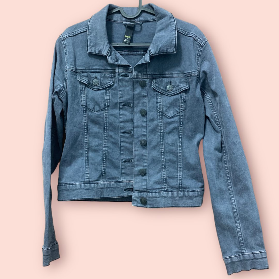 Factorie Grey Denim Jacket, Women's Fashion, Coats, Jackets and ...