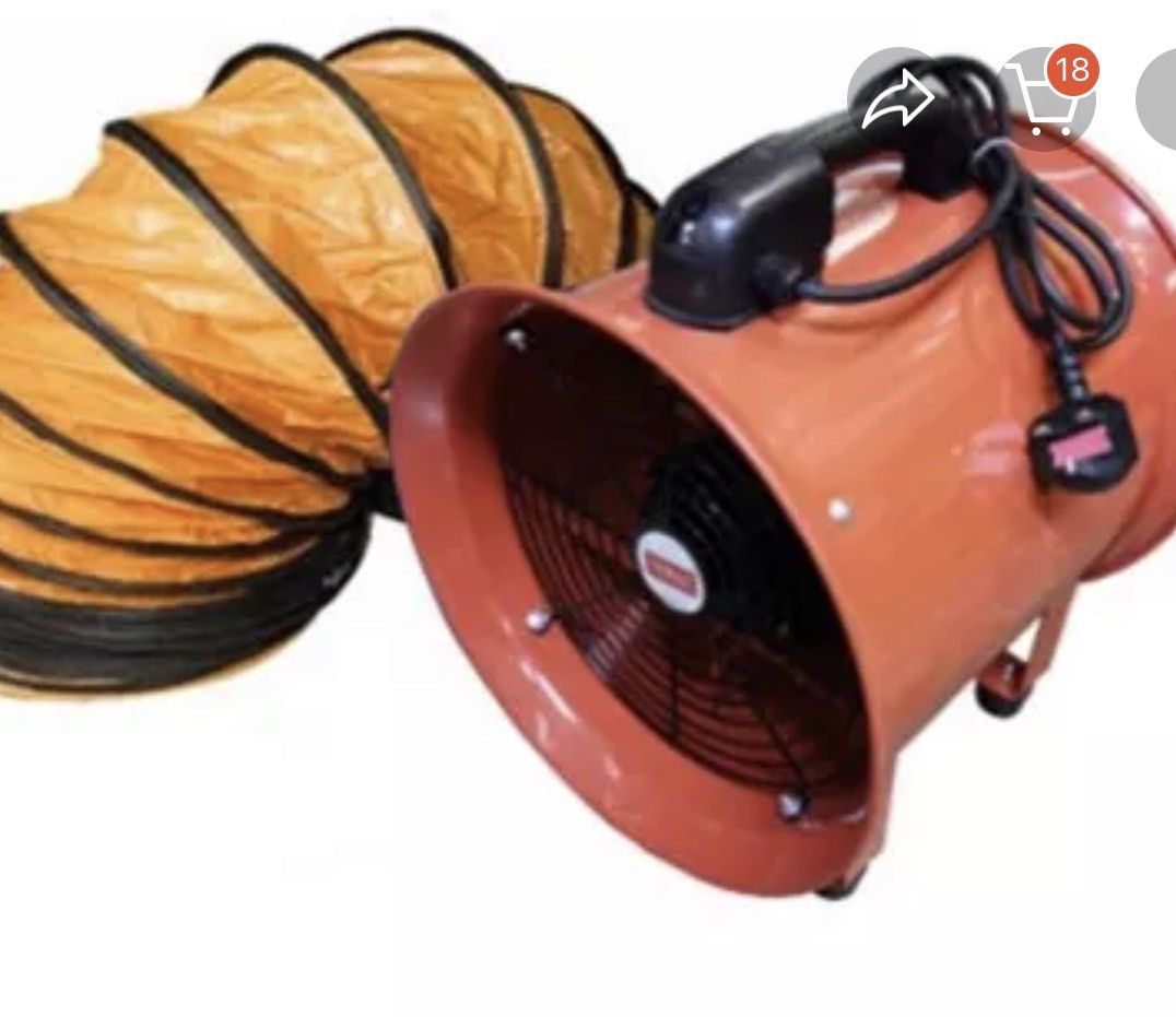 Falco industrial blower 8 inch & 10m hose, Furniture & Home Living ...