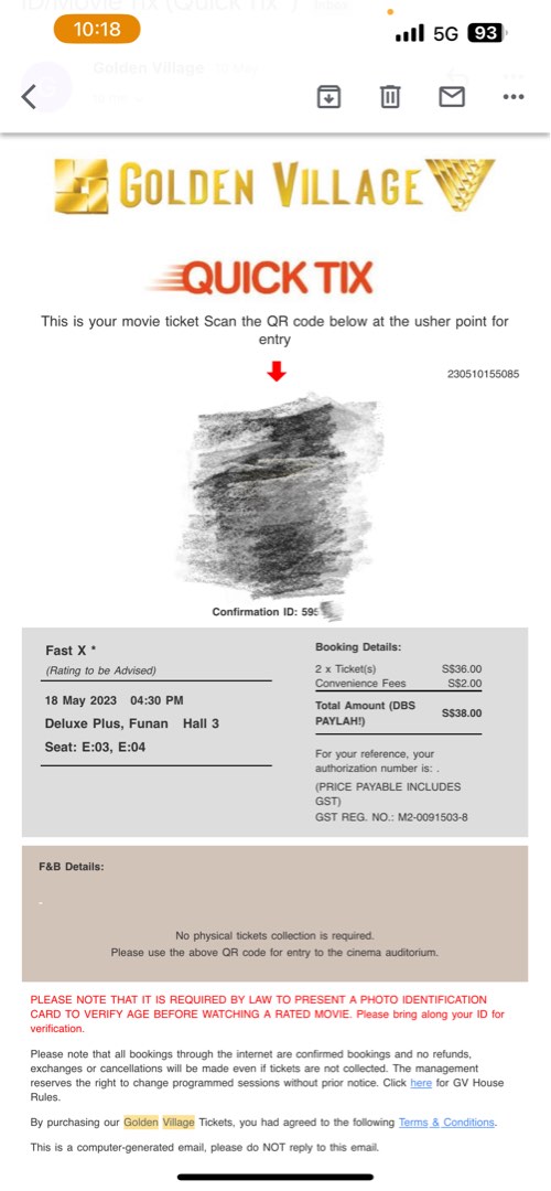 Fast X - Golden Village Deluxe Plus : Funan, Tickets & Vouchers, Event ...