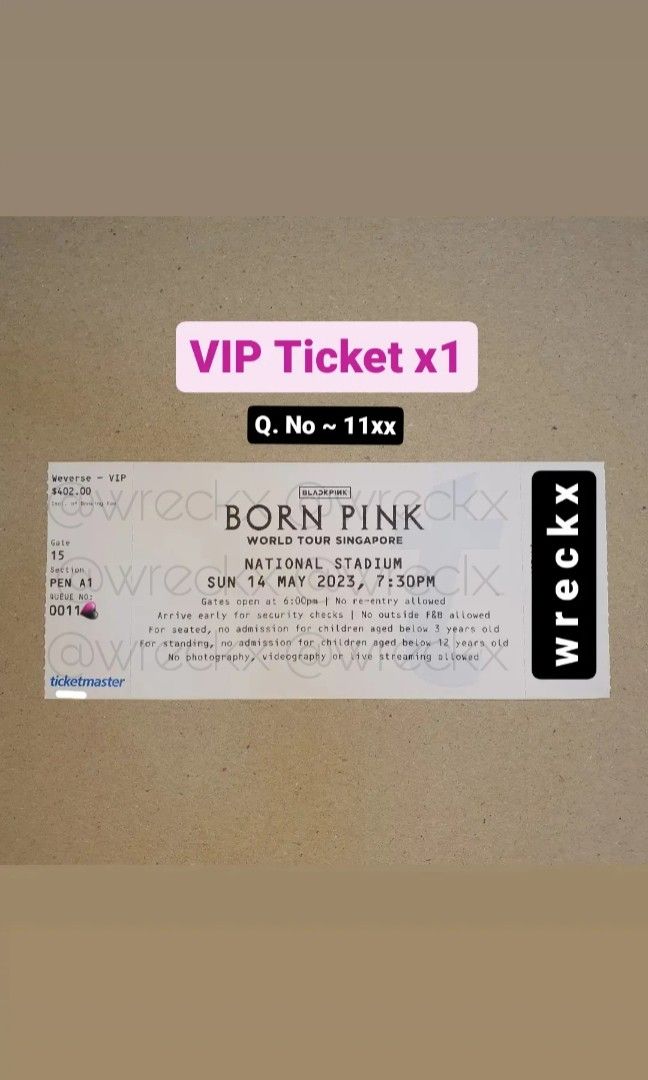 [first 100~] blackpink vip cat 1 world tour singapore concert, Tickets & Vouchers, Event Tickets ...