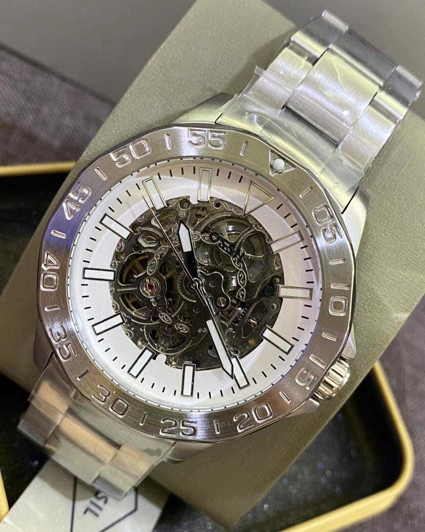 FOSSIL STEEL WHITE DIAL AUTOMATIC AUTHENTIC WATCH on Carousell