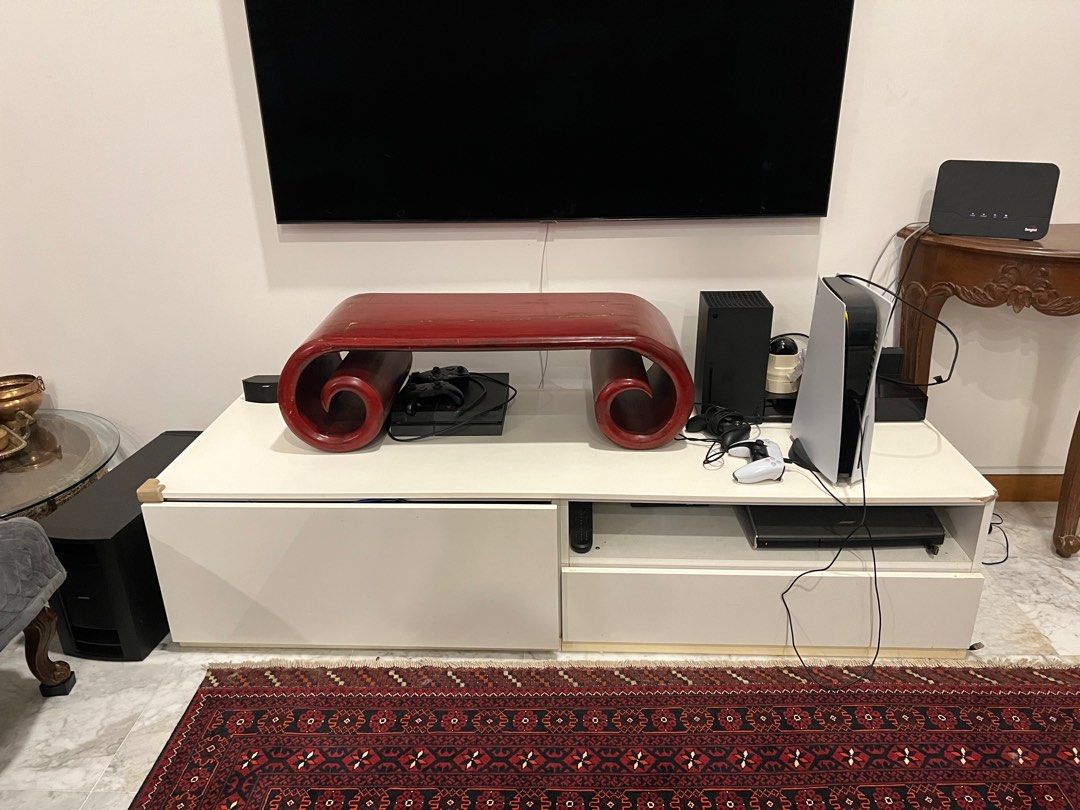 FREE - White TV console, Furniture & Home Living, Furniture, TV ...