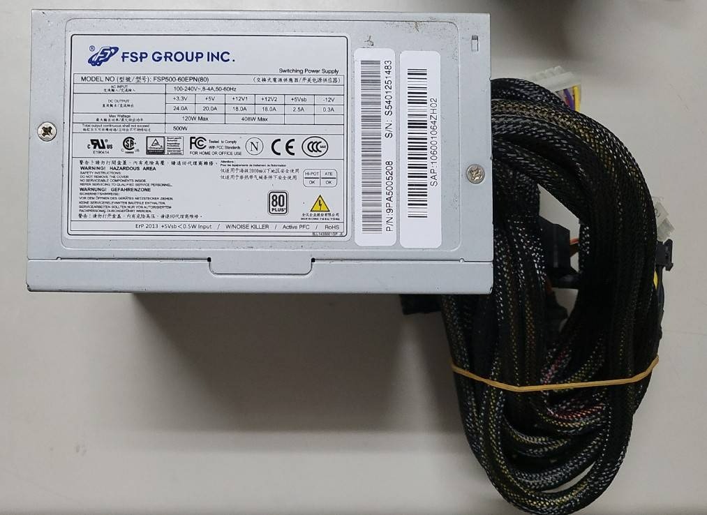 FSP 全漢 FSP500-60EPN(80) 工控機電源 500W, 電腦及科技產品, 電腦周邊產品, 電腦周邊產品在旋轉拍賣