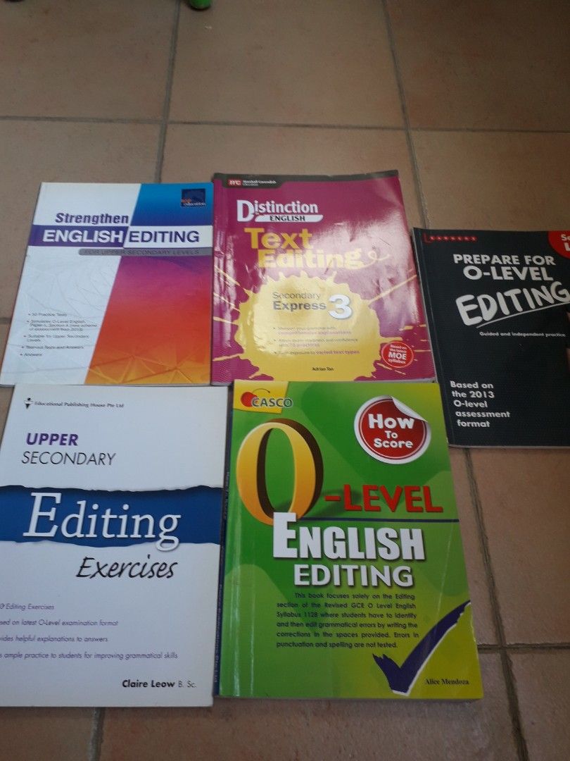 GCE O LEVEL Upper Sec Editing Exercise, Hobbies & Toys, Books ...
