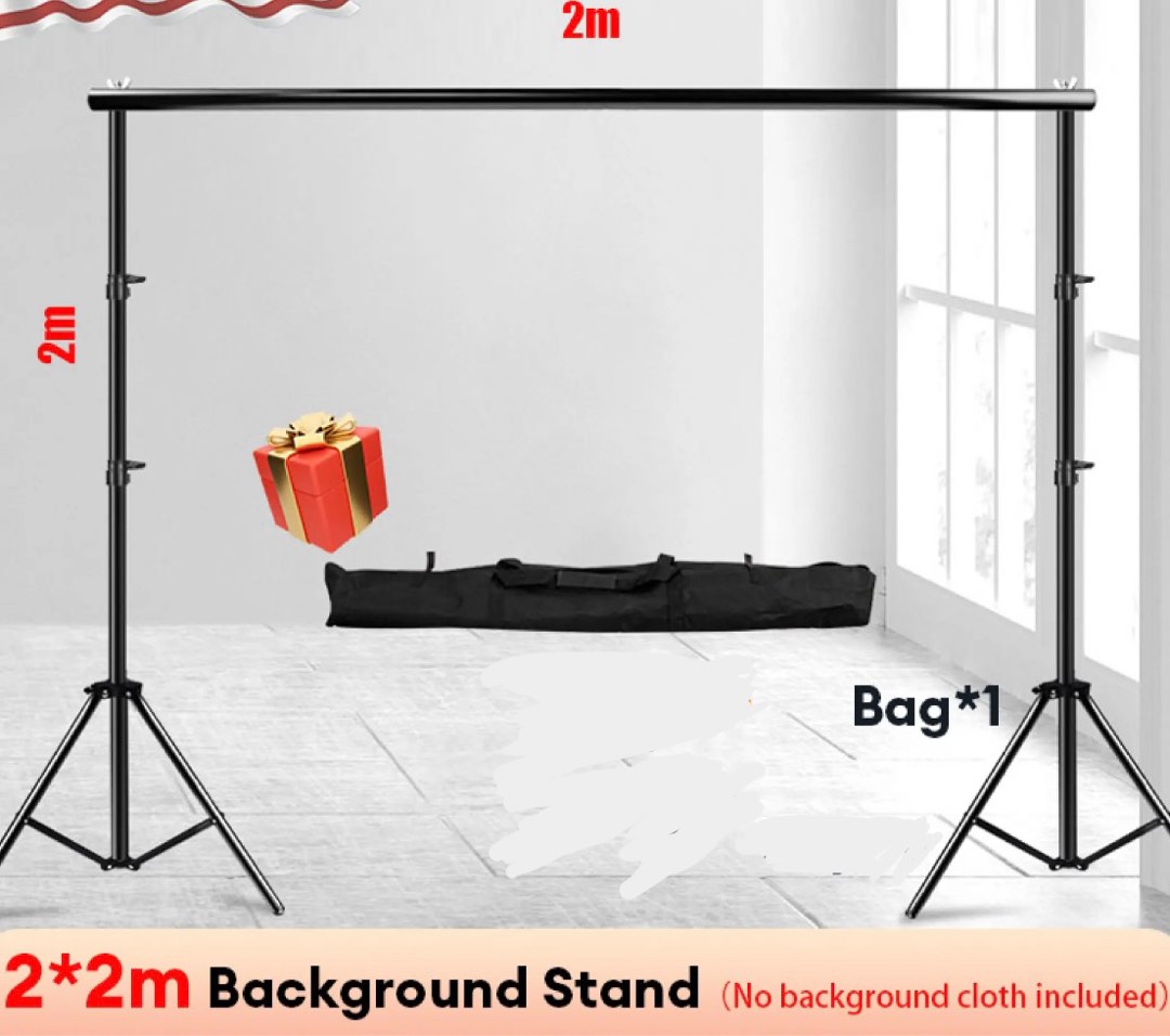 HEAVY DUTY BACKGROUND STAND 2mx2m, Furniture & Home Living, Home Decor ...
