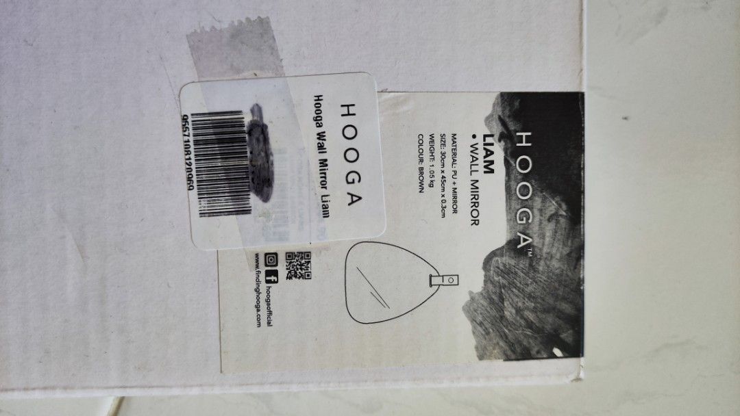 Hooga Liam Wall Vanity Mirror, Furniture & Home Living, Home Decor ...