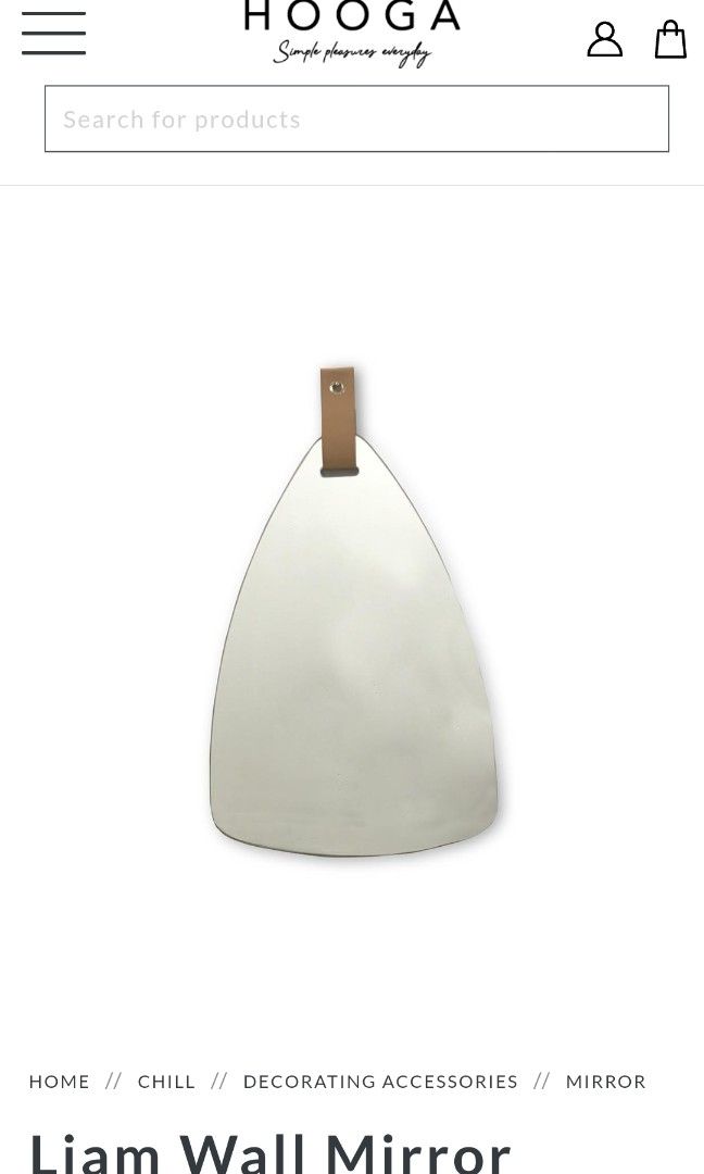 Hooga Liam Wall Vanity Mirror, Furniture & Home Living, Home Decor ...