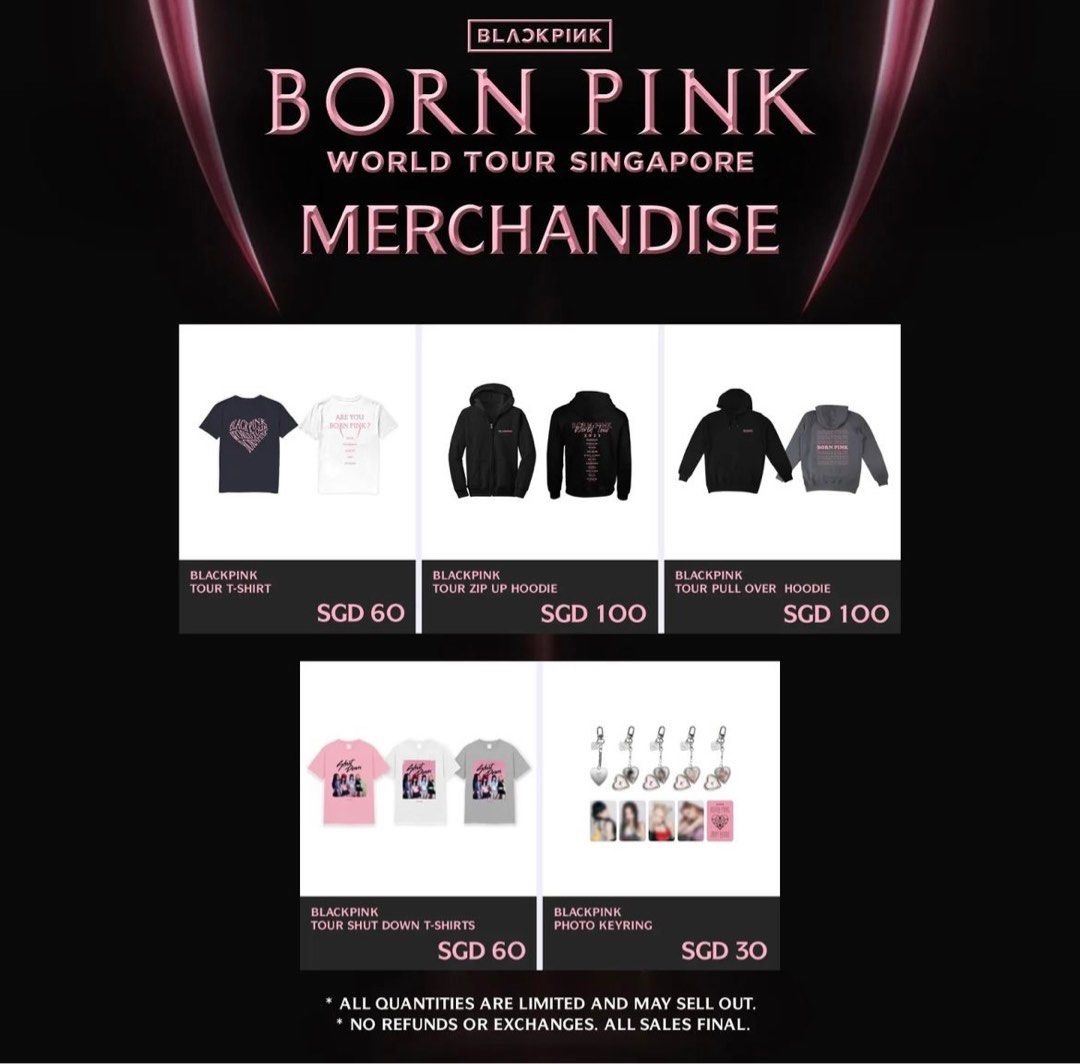 [HTB] BLACKPINK Born Pink Singapore Concert Tour Merchandise!, Hobbies ...
