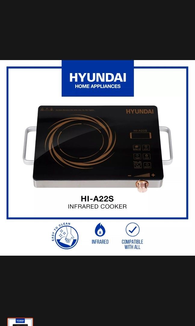 Hyundai Infrared Cooker HI-A22S, TV & Home Appliances, Kitchen ...