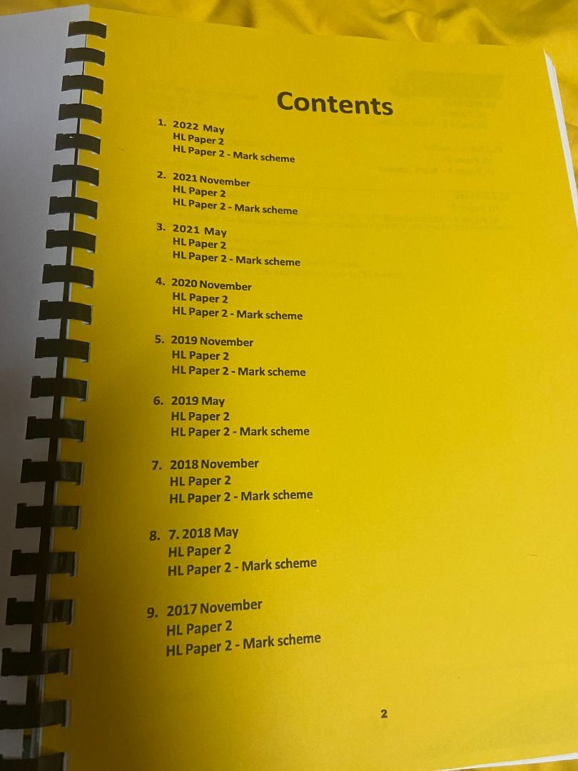 IB HL Business Management Paper 2 Past Papers with Mark Scheme (2016 ...