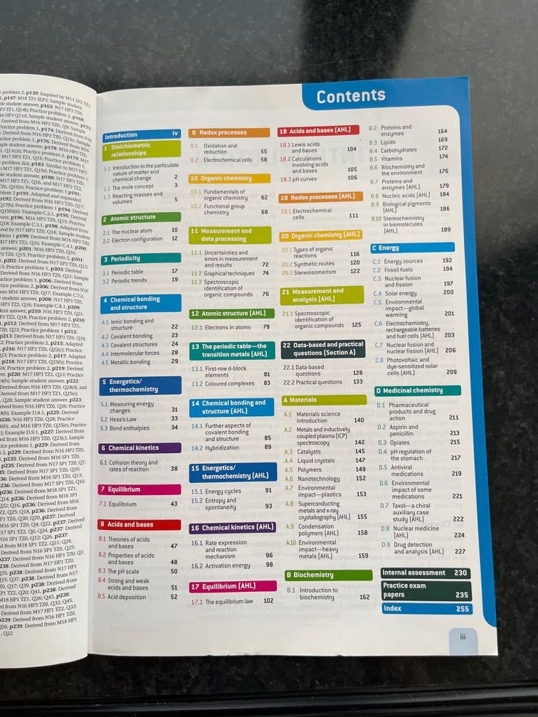 IBDP Oxford Chemistry condensed notes textbook, Hobbies & Toys, Books ...
