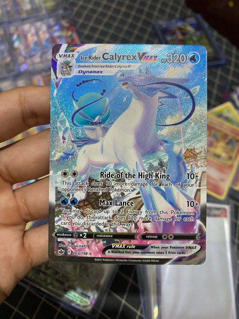 Ice Rider Calyrex VMAX Alternate Art - Pokemon Chilling Reign AA ...