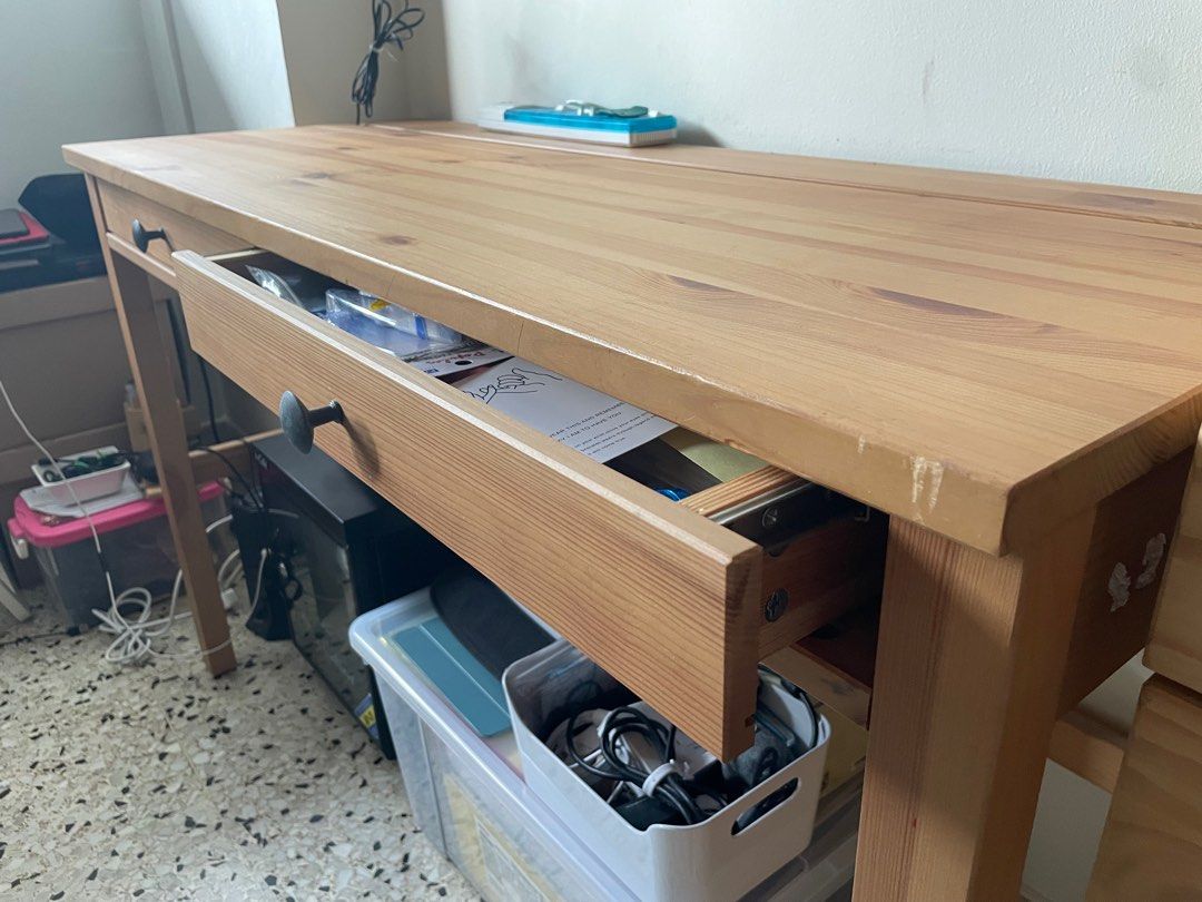 IKEA HEMNES Computer table, Furniture & Home Living, Furniture, Tables ...