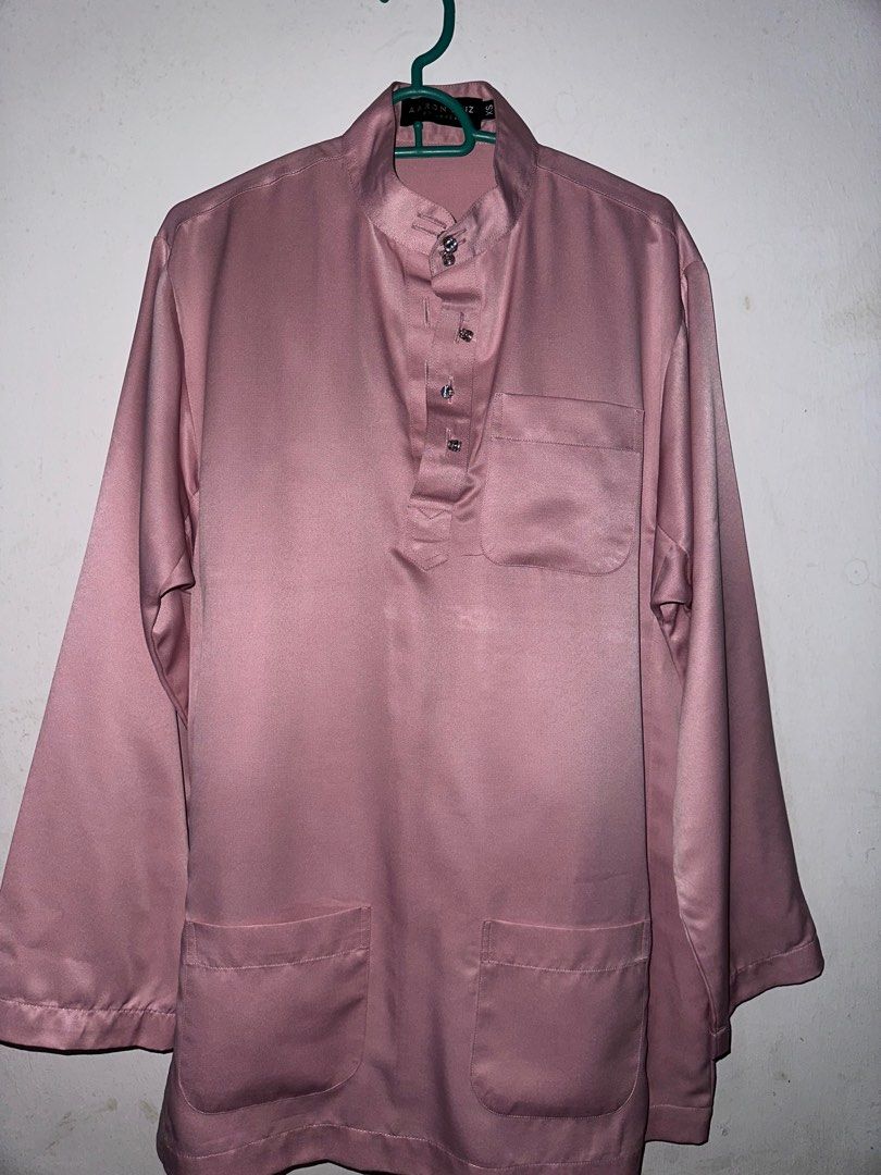 JAKEL aaron aziz dusty pink slim, Men's Fashion, Muslim Wear, Baju ...