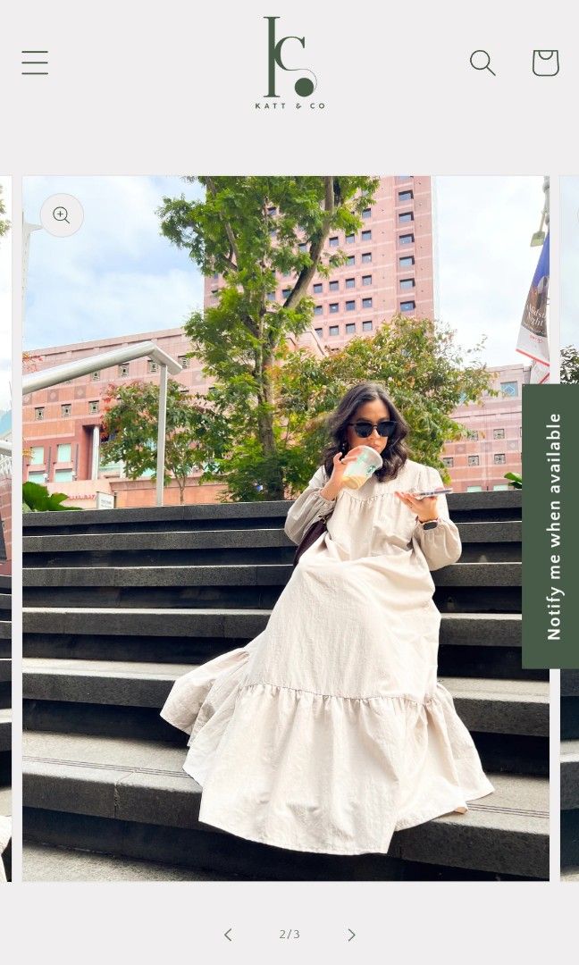 Katt & Co Mumsie tiered maxi dress in grey wisp, Women's Fashion, Dresses & Sets, Dresses on ...