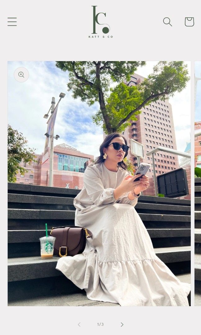 Katt & Co Mumsie tiered maxi dress in grey wisp, Women's Fashion, Dresses & Sets, Dresses on ...