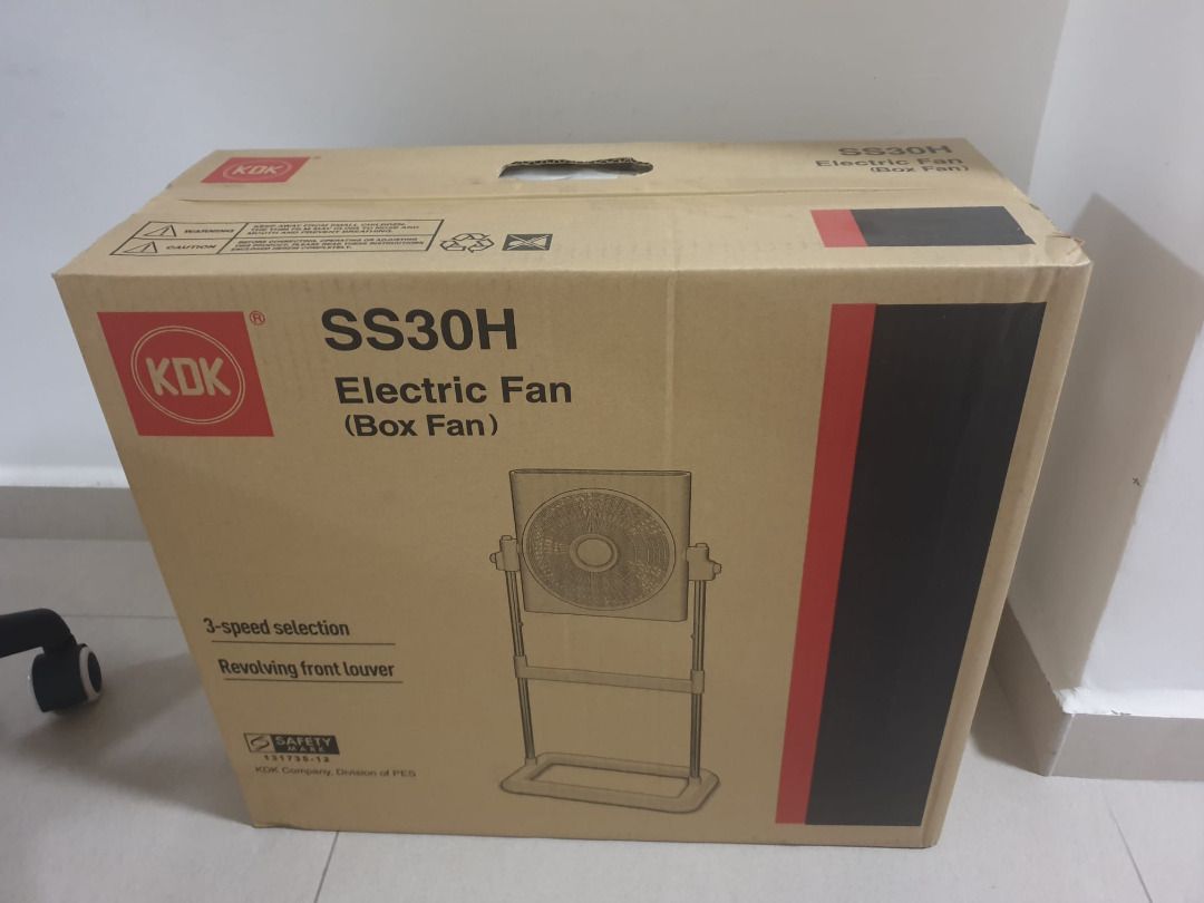 KDK SS30H Box Fan with stand - no remote control version, Furniture ...