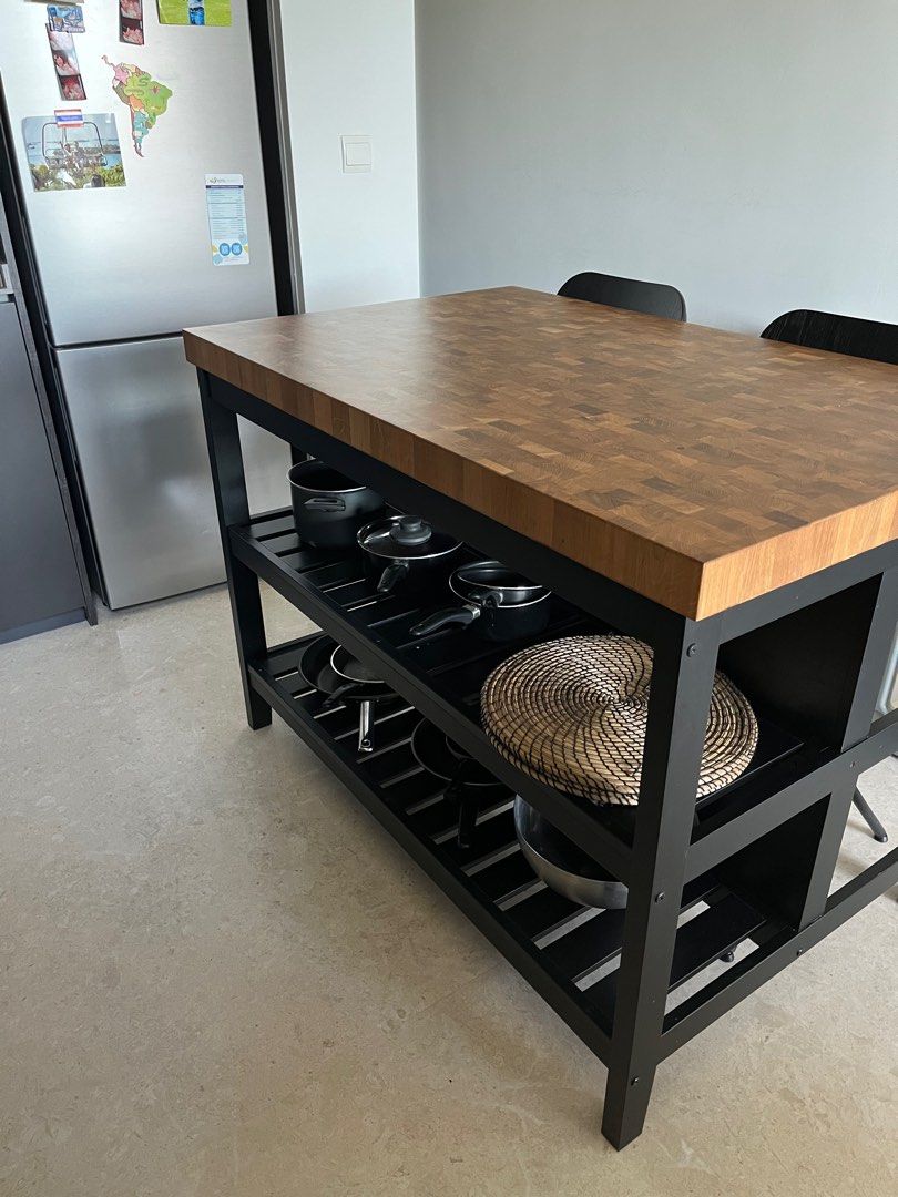 IKEA Vadholma Kitchen Island, Furniture & Home Living, Furniture ...