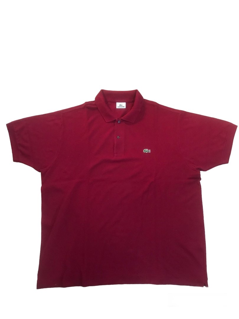 LACOSTE - MAROON POLO SHIRT, Men's Fashion, Tops & Sets, Tshirts & Polo ...