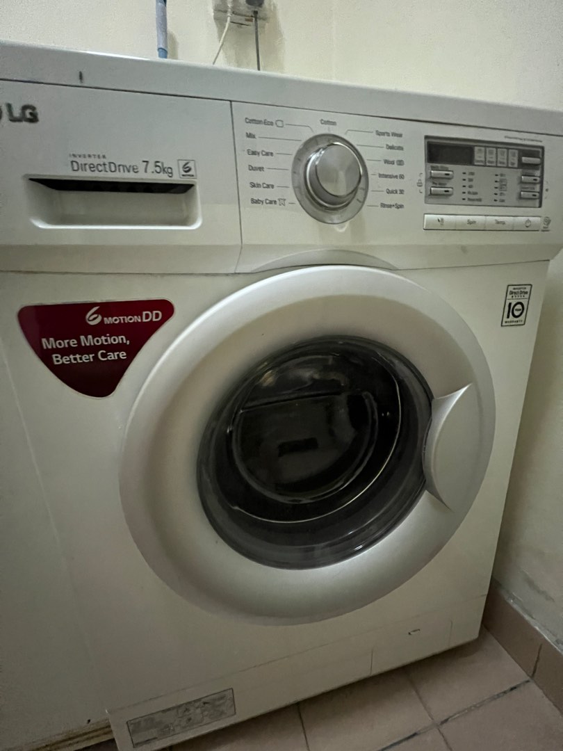 LG Inverter Direct Drive 7.5kg, TV & Home Appliances, Washing Machines ...