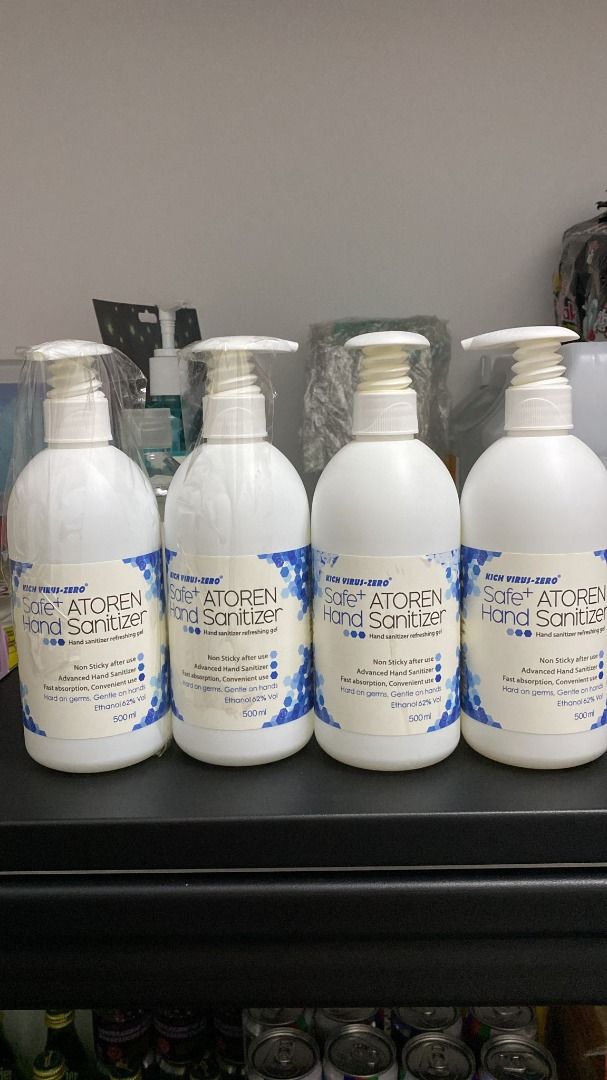 Made in Korea Safe+ Atoren Hand Sanitizer 500ml pump gel ethanol ...