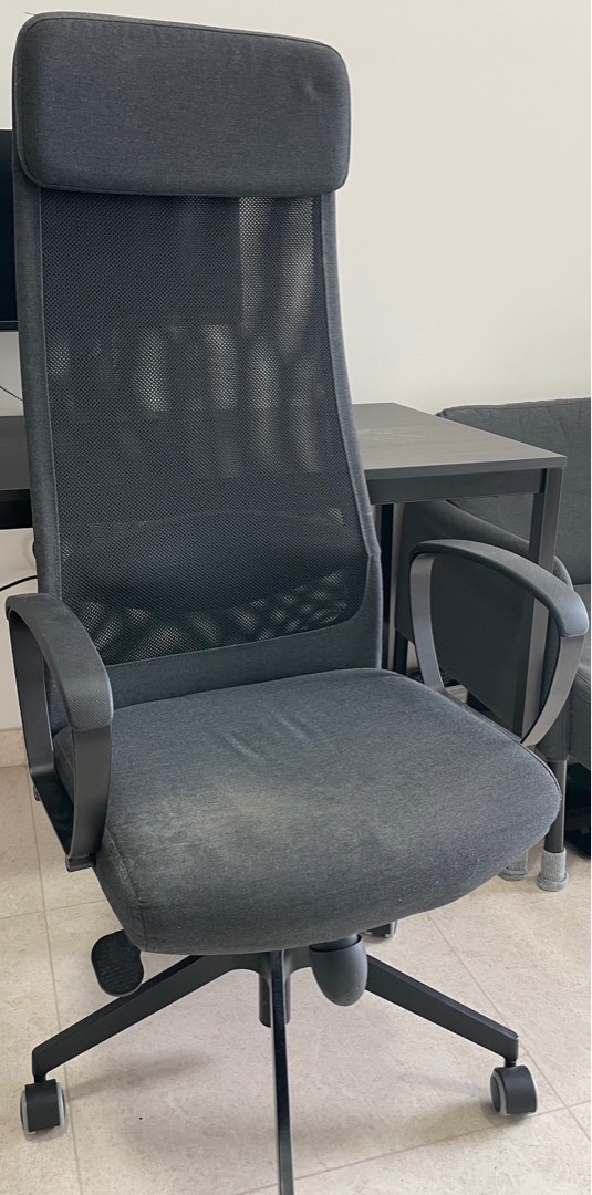 MARKUS Office chair, Vissle dark grey, Furniture & Home Living ...