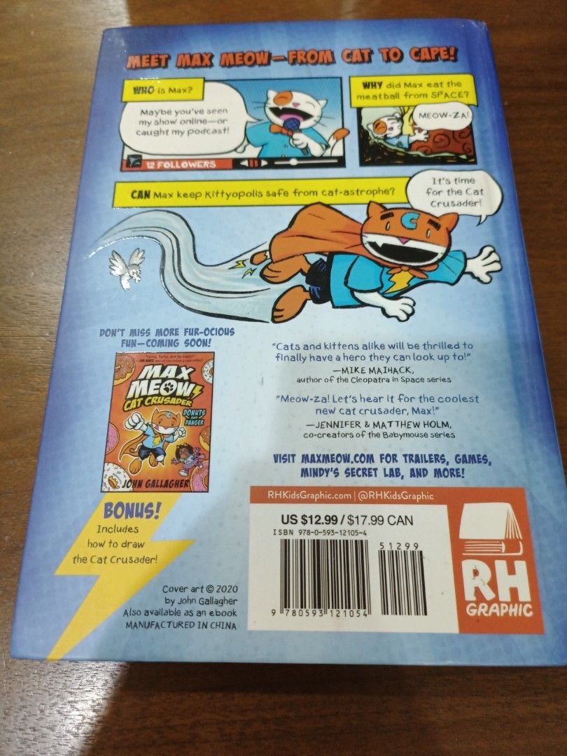 Max Meow Cat Crusader, Hobbies & Toys, Books & Magazines, Children's ...