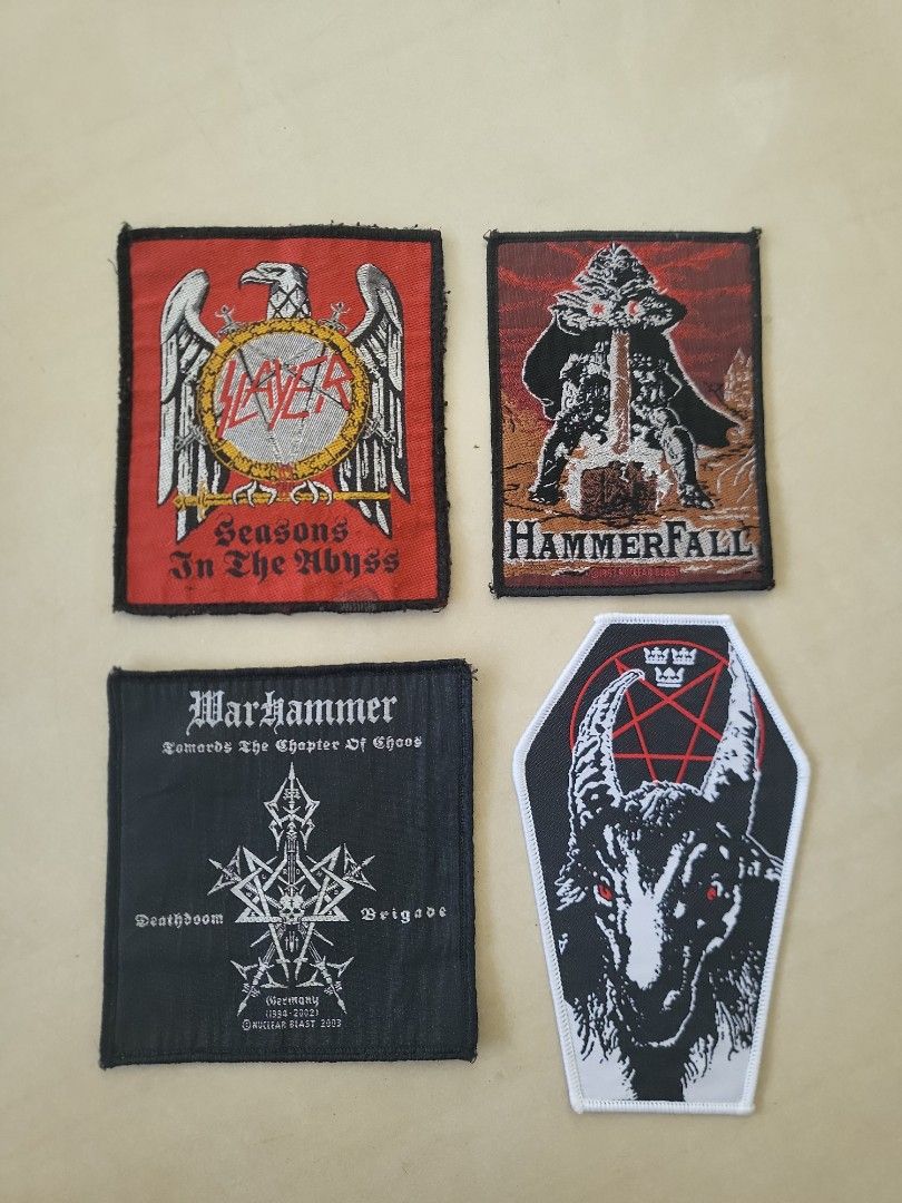 Metal Patches Slayer Hammerfall Bathory Warhammer, Hobbies & Toys ...