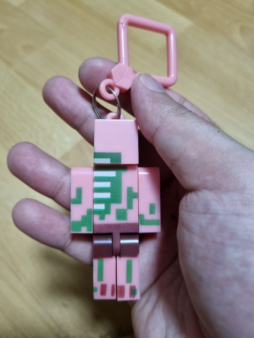 Minecraft Zombie Pigman keychain, Hobbies & Toys, Toys & Games on Carousell