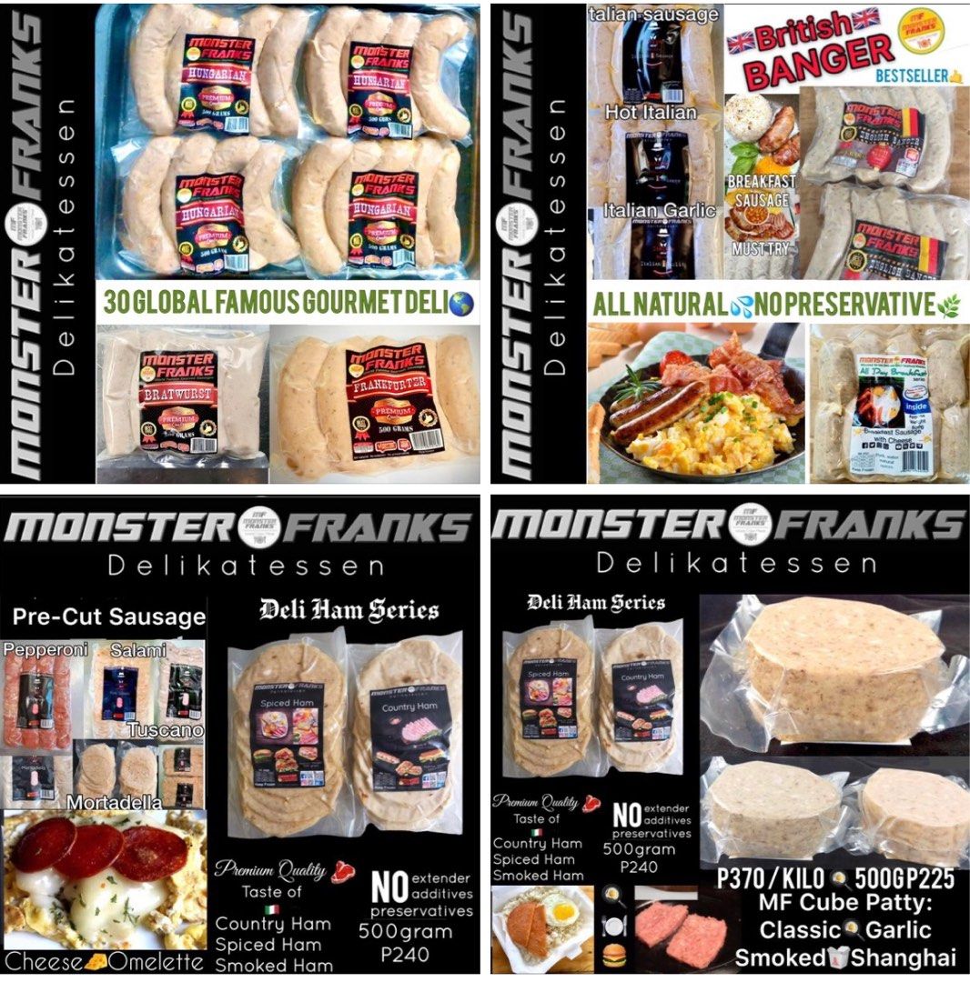 Monster Franks sausage, Food & Drinks, Chilled & Frozen Food on Carousell