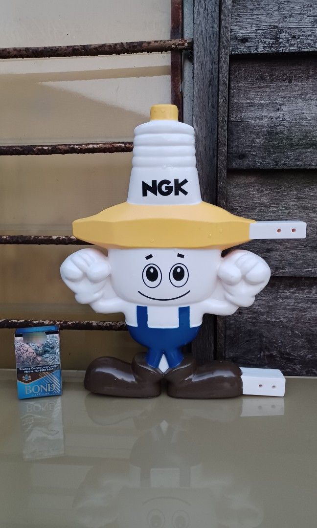 NGK PLUG SIGN DOUBLE SIDE DISPLAY MASCOT, Hobbies & Toys, Collectibles ...