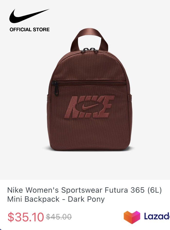 Nike mini bag pack, Women's Fashion, Bags & Wallets, Backpacks on Carousell