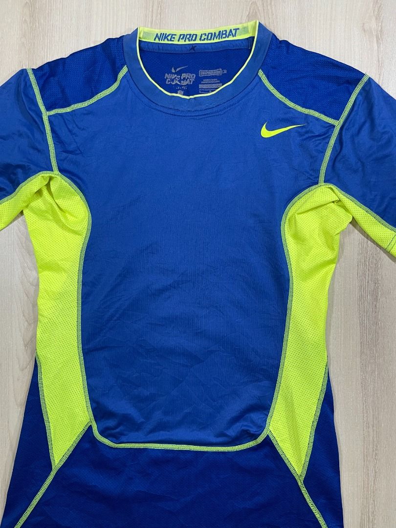 Nike Pro Combat Blue Compression #CT Used, Men's Fashion, Activewear on ...