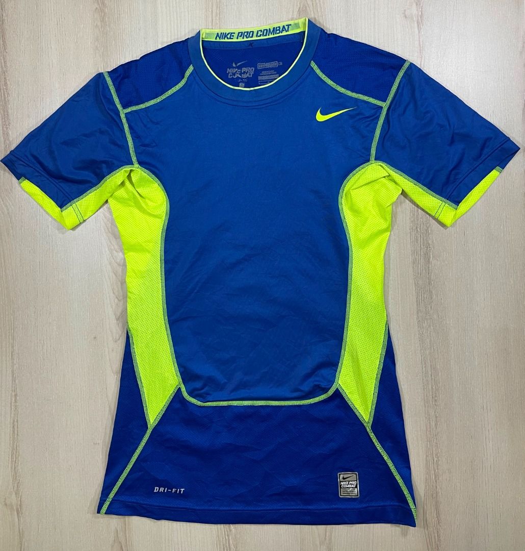 Nike Pro Combat Blue Compression #CT Used, Men's Fashion, Activewear on ...