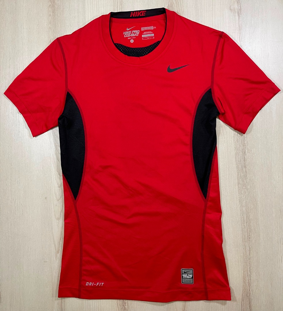 Nike Pro Combat Red Compression #CT Used, Men's Fashion, Activewear on ...
