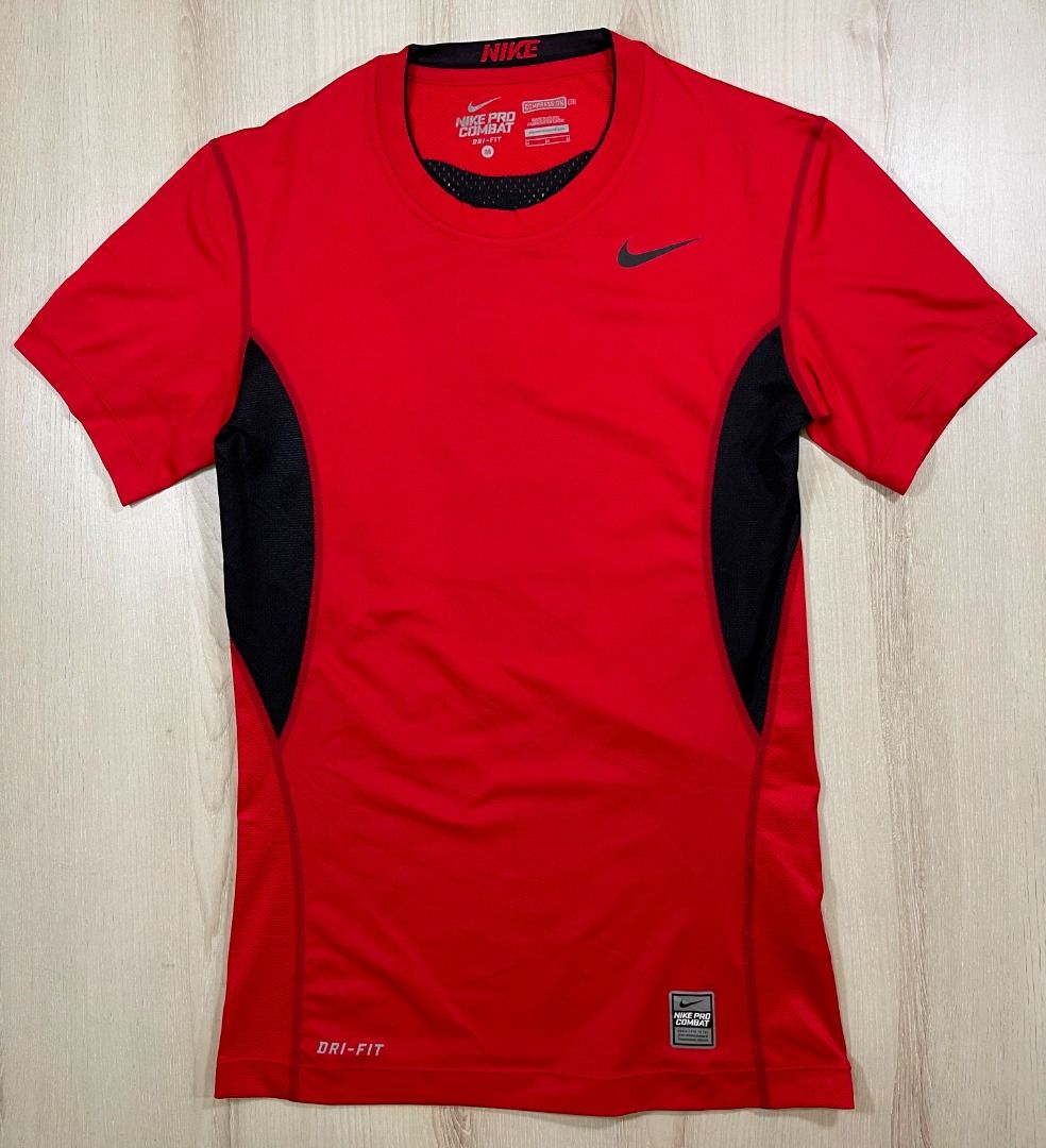 Nike Pro Combat Red Compression #CT Used, Men's Fashion, Activewear on ...