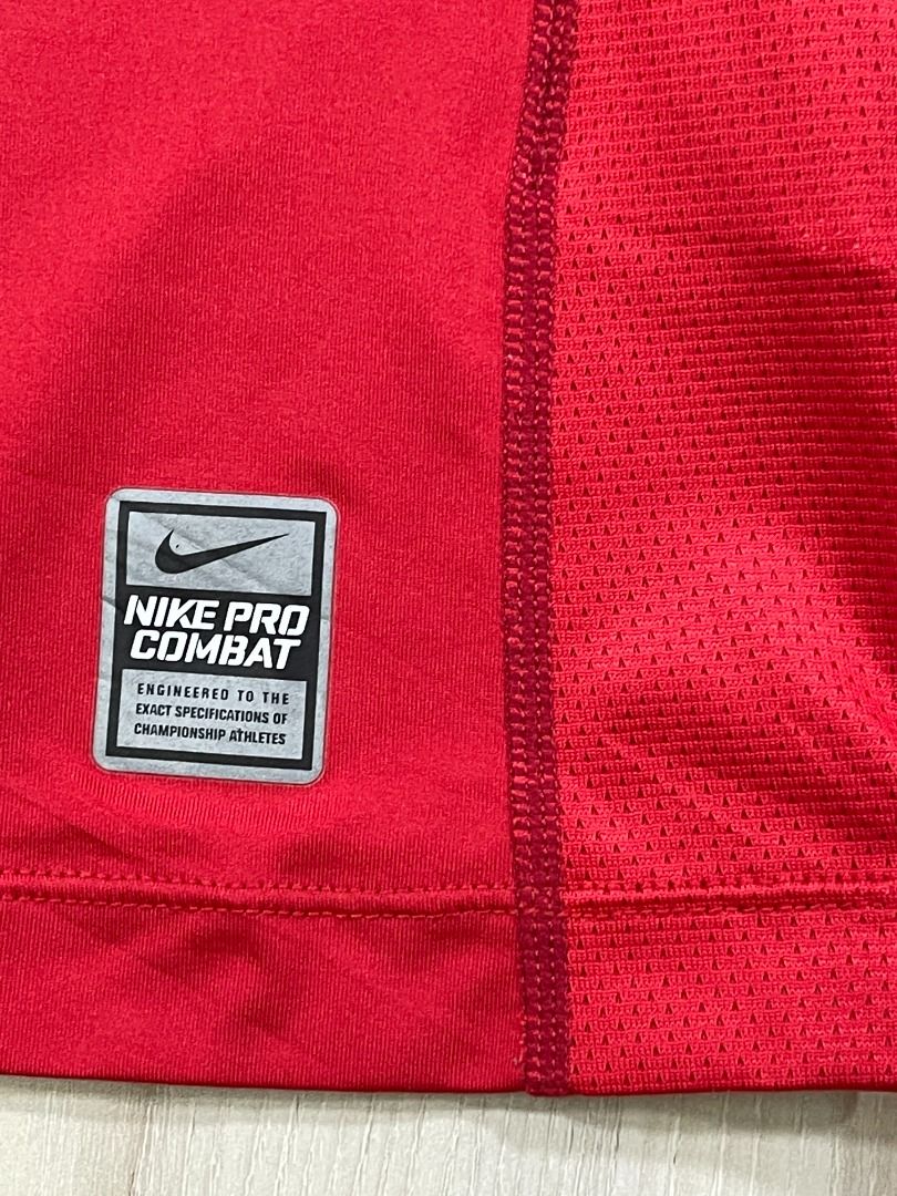 Nike Pro Combat Red Compression #CT Used, Men's Fashion, Activewear on ...