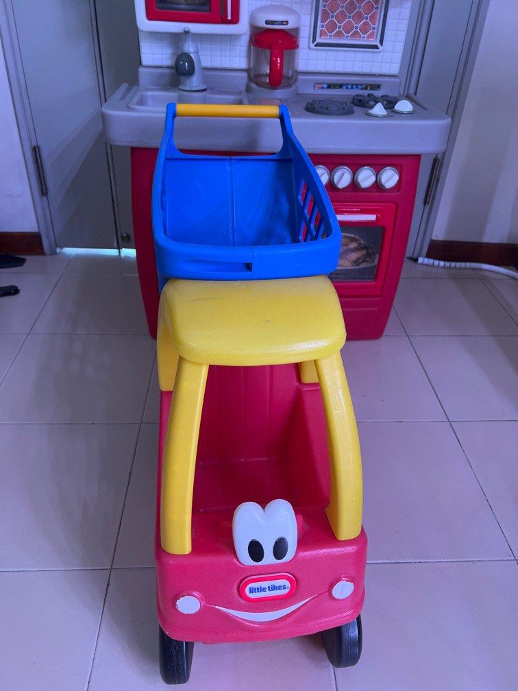 Original Little Tikes Kitchen Playset, Supermarket Trolley and Tea Set ...