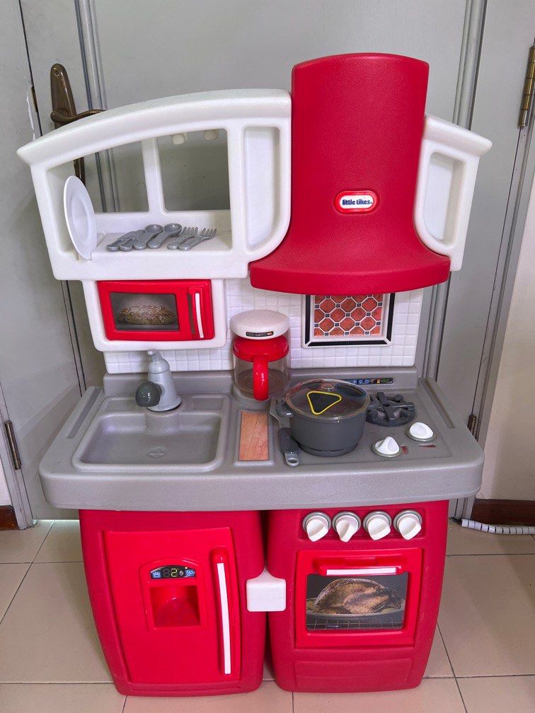 Original Little Tikes Kitchen Playset, Supermarket Trolley and Tea Set ...