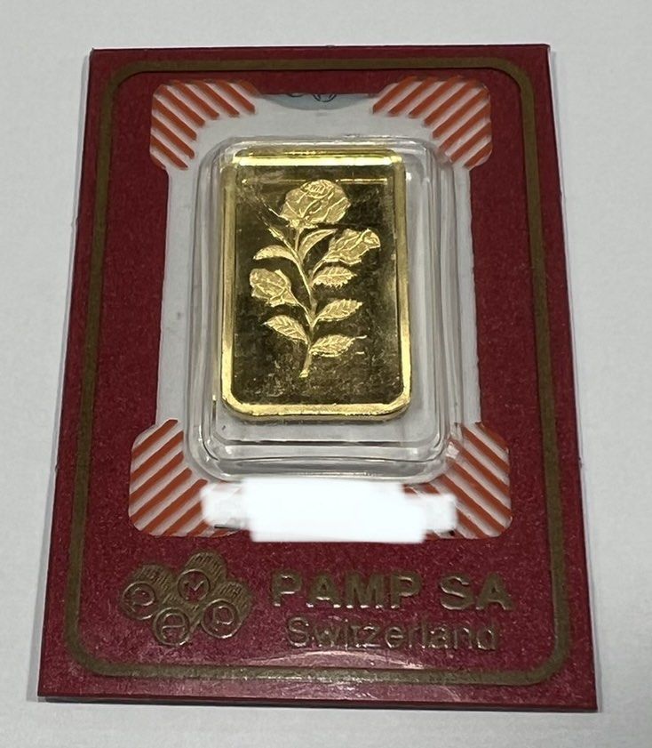 PAMP SA 5g Gold Bar - Rosa, Hobbies & Toys, Memorabilia & Collectibles ...