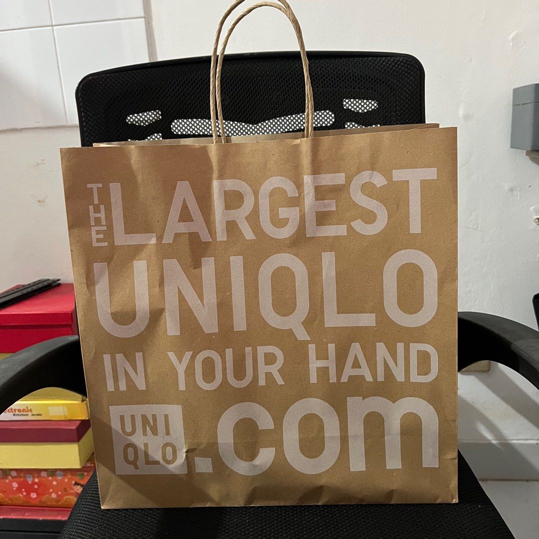 Paper bag uniqlo besar large big 38 cm original ori store mall official ...