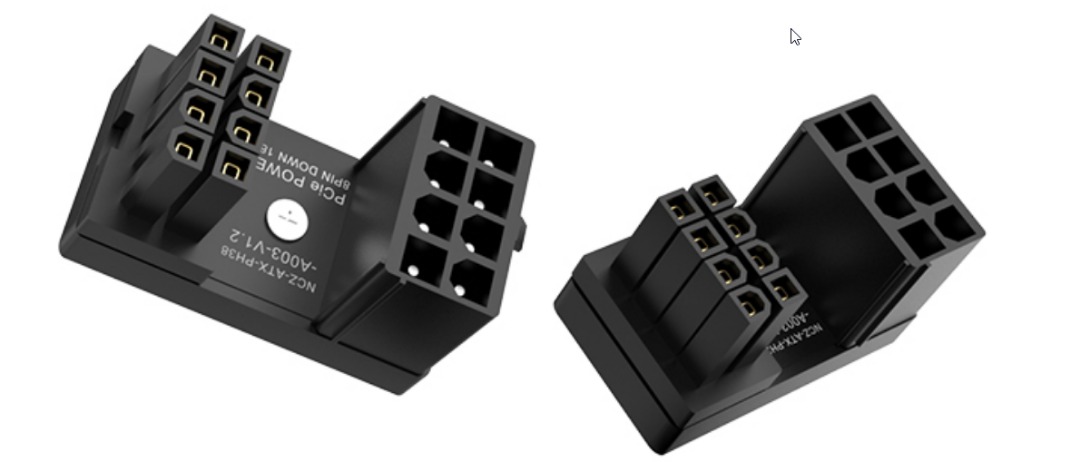 PH38B GPU VGA PCIe 8Pin 180 Degree Angle Connector Power Adapter Board ...