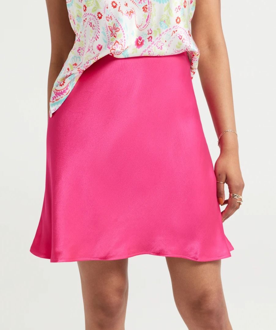 PINK PIPER BIAS SATIN MINI SKIRT Sportsgirl, Women's Fashion, Bottoms ...