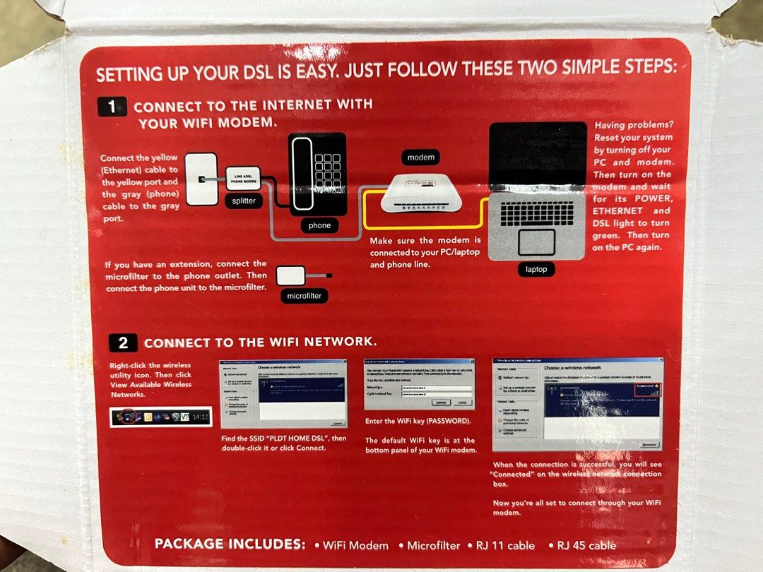 PLDT HOME DSL MODEM BAUDTEC RN243R4 WIFI Wired Wireless, Computers ...