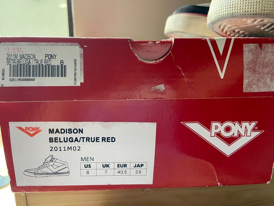 Pony Madison Beluga (True Red), Men's Fashion, Footwear, Sneakers on ...