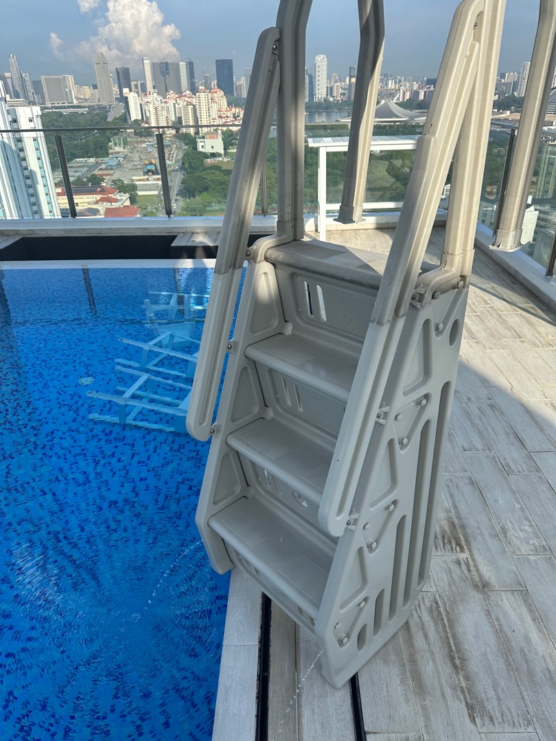 Pool stairs, Furniture & Home Living, Outdoor Furniture on Carousell