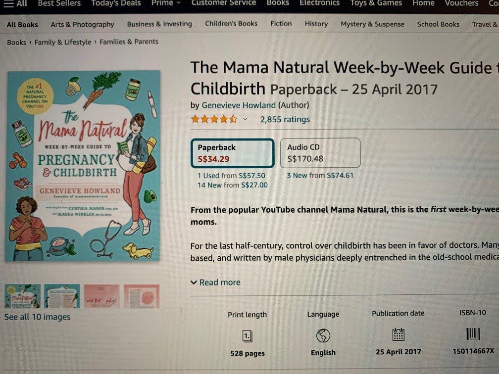 Pregnancy Book - The Mama Natural, Hobbies & Toys, Books & Magazines ...