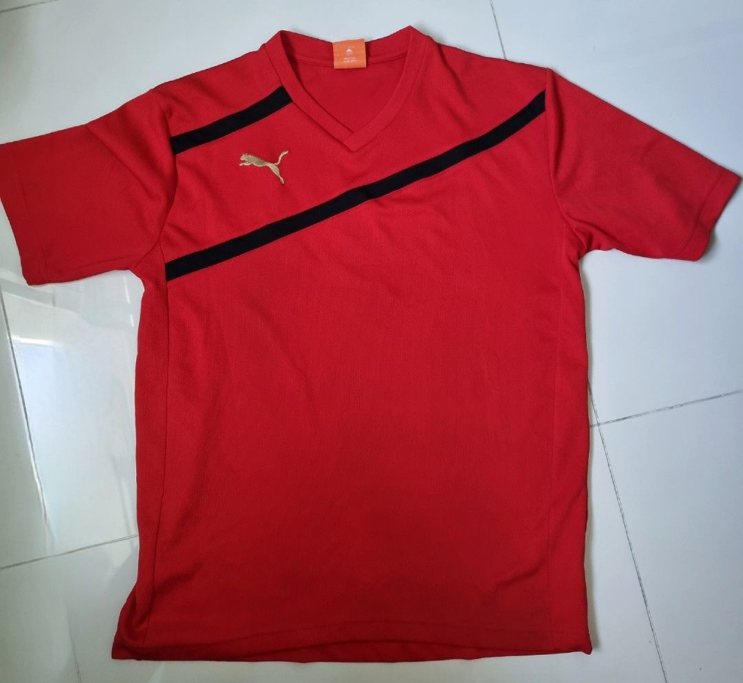Puma dry fit soccer jersey (Red), Men's Fashion, Tops & Sets, Tshirts ...