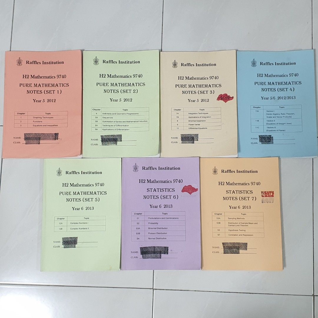 Raffles Institution (JC) Notes and Exam Papers, Hobbies & Toys, Books ...